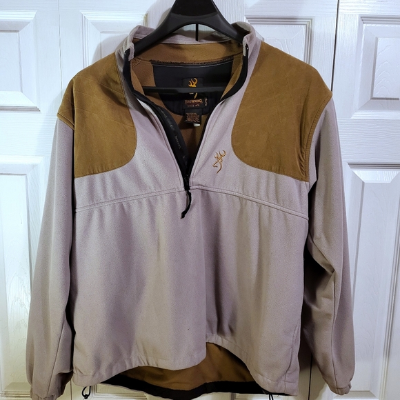 Browning | Jackets & Coats | Browning Fleece Tan 2 Zip Pullover Mens Xl ...